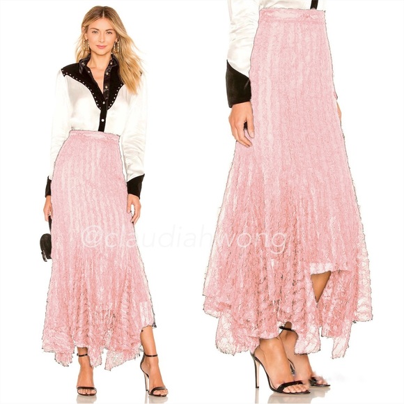 REVOLVE | Skirts | New Divine Heritage Lace Handkerchief Maxi Skirt In ...